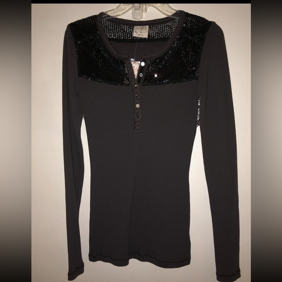 Free People | Tops | Free People Ladiesgirls Too Slack With Bling Size ...